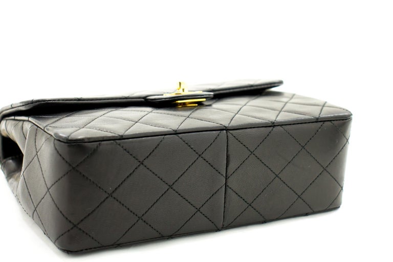 CHANEL Mini Square Small Chain Shoulder Crossbody Bag Black Quilt For ...