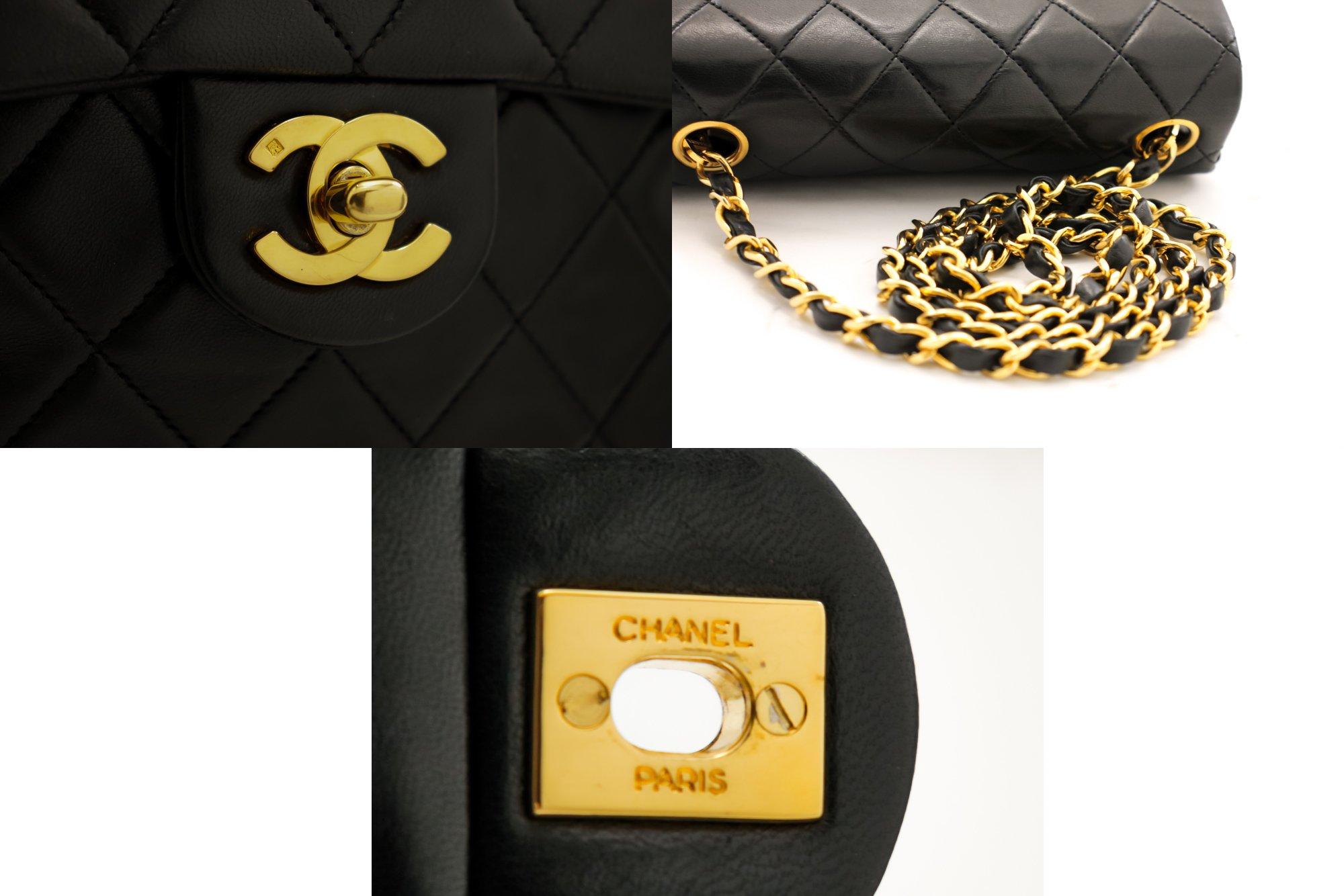 CHANEL Mini Square Small Chain Shoulder Crossbody Bag Black Quilt For ...