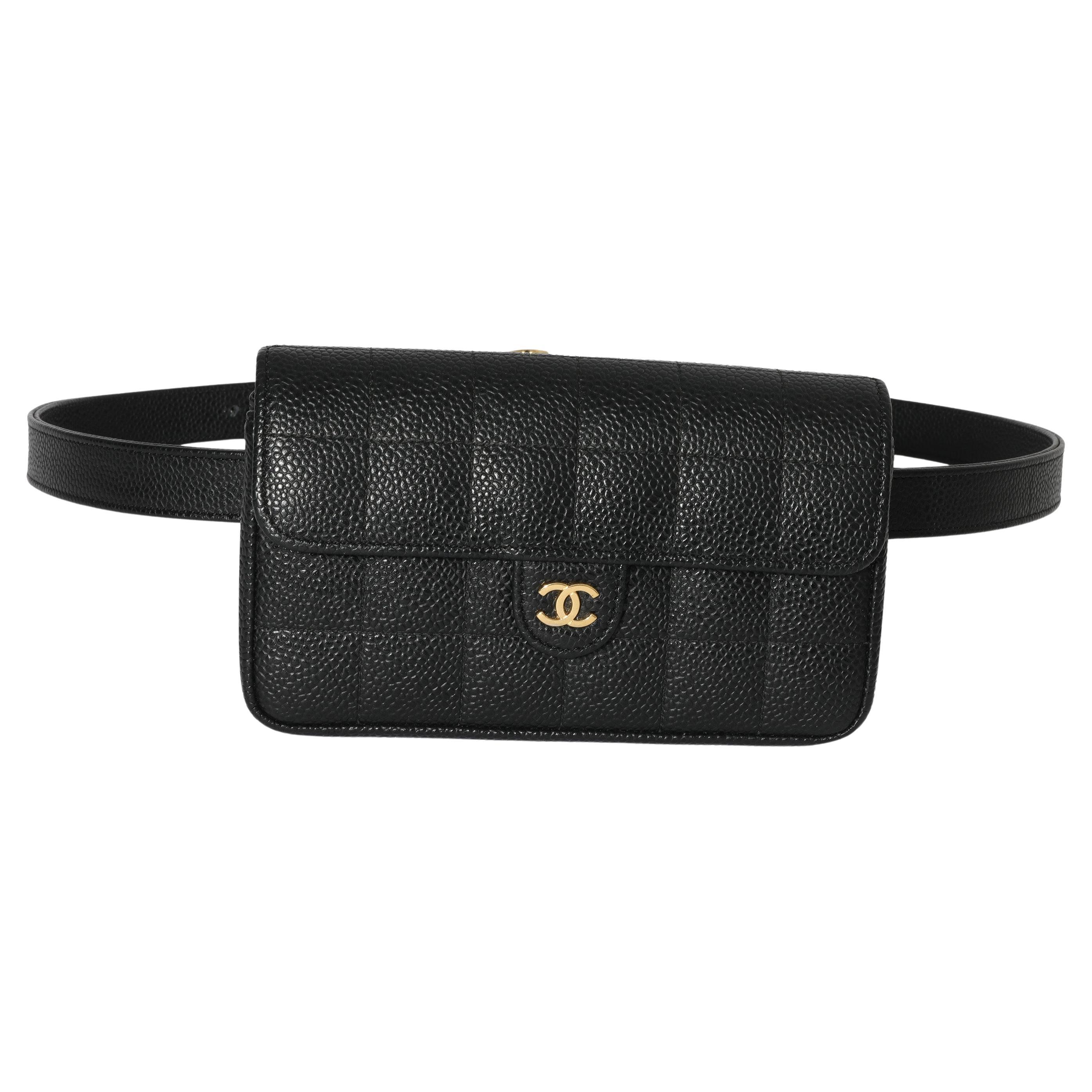 Chanel Mini Vintage Caviar Classic Flap Fanny Pack Waist Belt Bag For ...