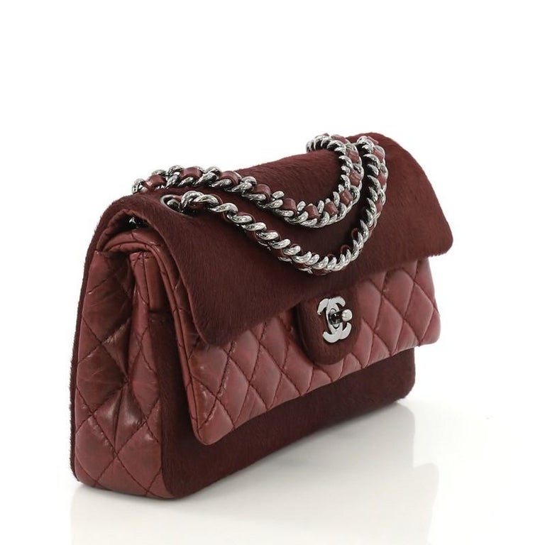 Chanel Miss Pony Double Flap Bag Quilted Aged Calfskin and Pony Hair ...