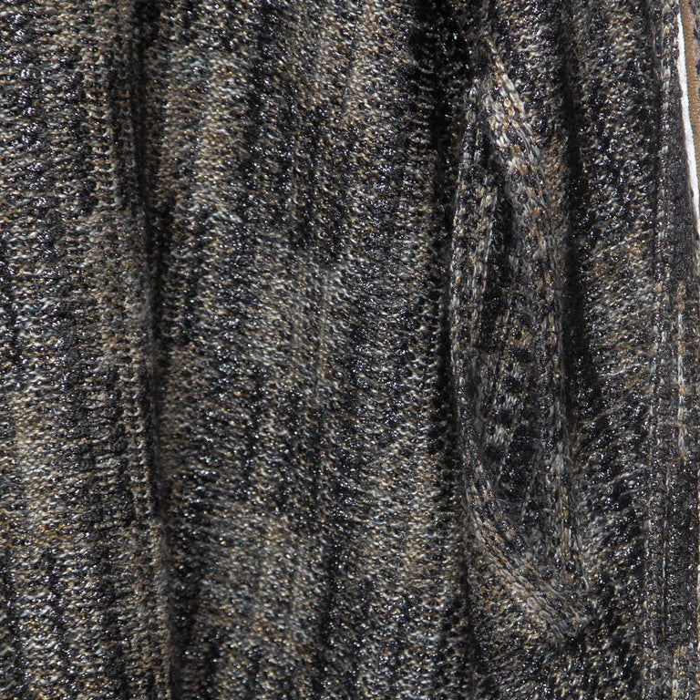 Chanel Multicolor Metallic Knit Poncho M For Sale at 1stDibs