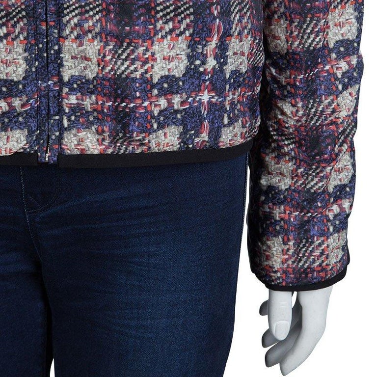 Chanel Multicolor Printed Nylon Reversible Jacket M For Sale at 1stDibs
