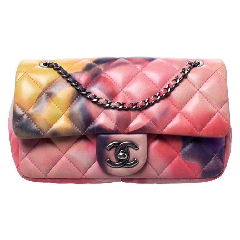 Chanel Multicolor Quilted Leather Small Classic Flower Power Single ...