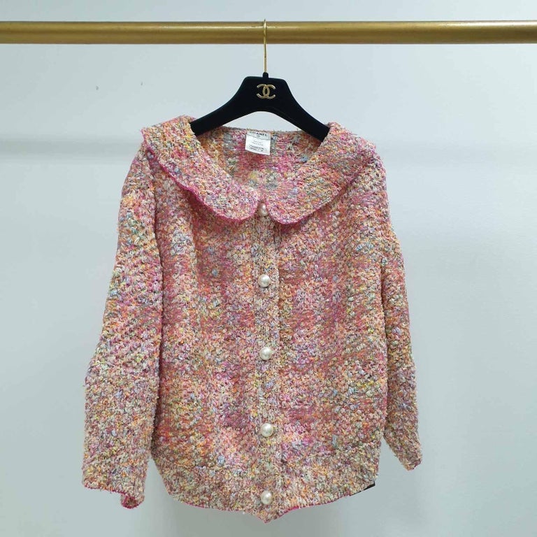 Chanel Multicolor Tweed Sequin Embellished Button Front Jacket at 1stDibs