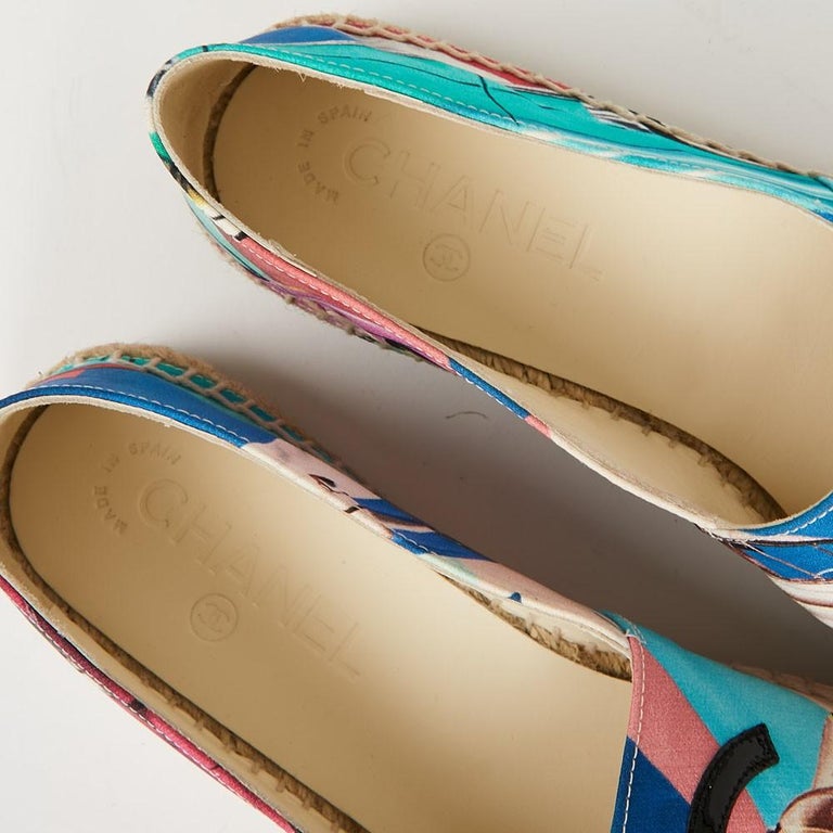 Chanel Multicolored Espadrilles T38 For Sale at 1stDibs
