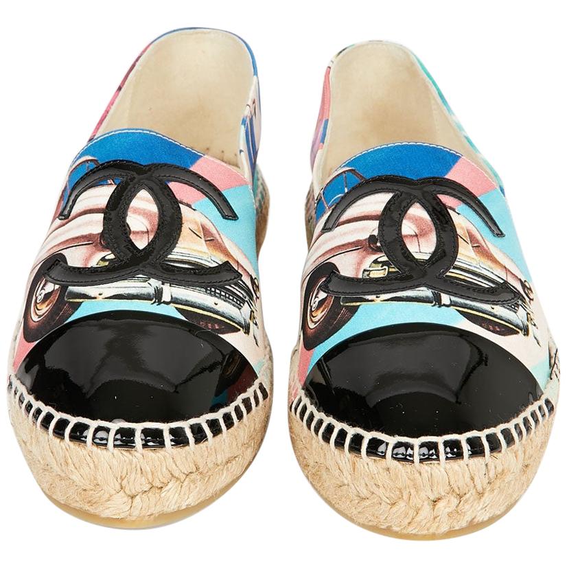 Chanel Multicolored Espadrilles T38 For Sale at 1stDibs
