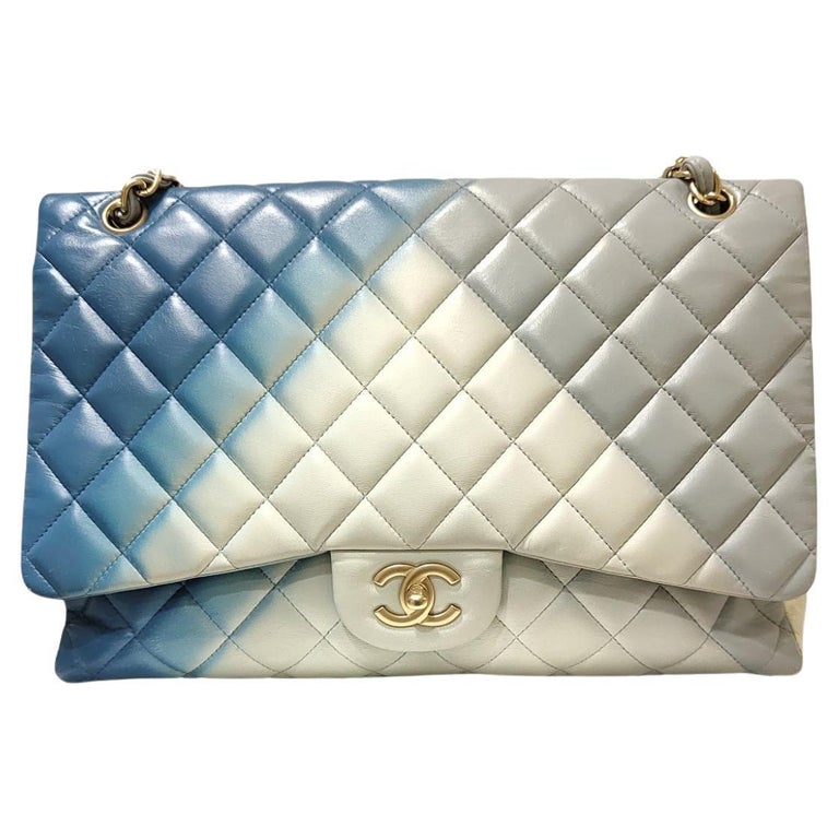 Chanel multicoloured leather Maxi Jumbo handbag For Sale at 1stDibs