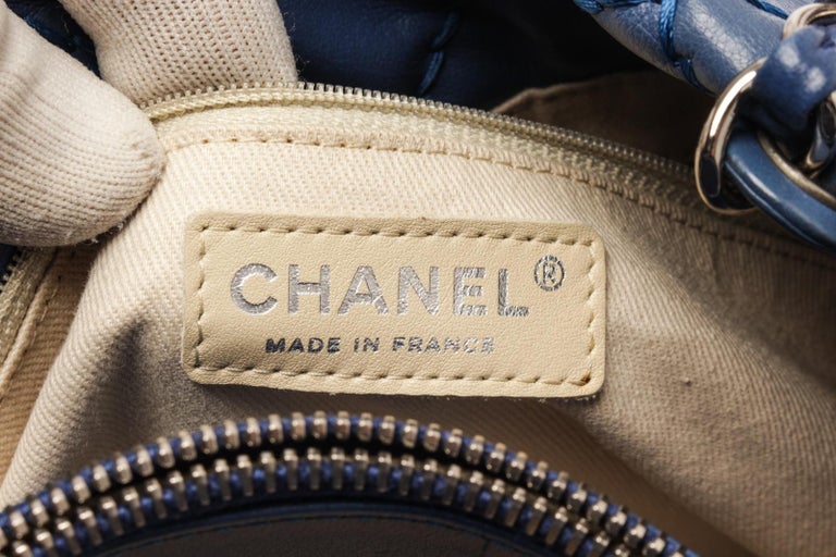 Chanel Navy Blue Quilted Leather Boy Camera Shoulder Bag For Sale at ...