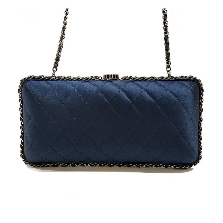 Chanel Navy Chain Around Clutch Pre-Fall2012 at 1stDibs