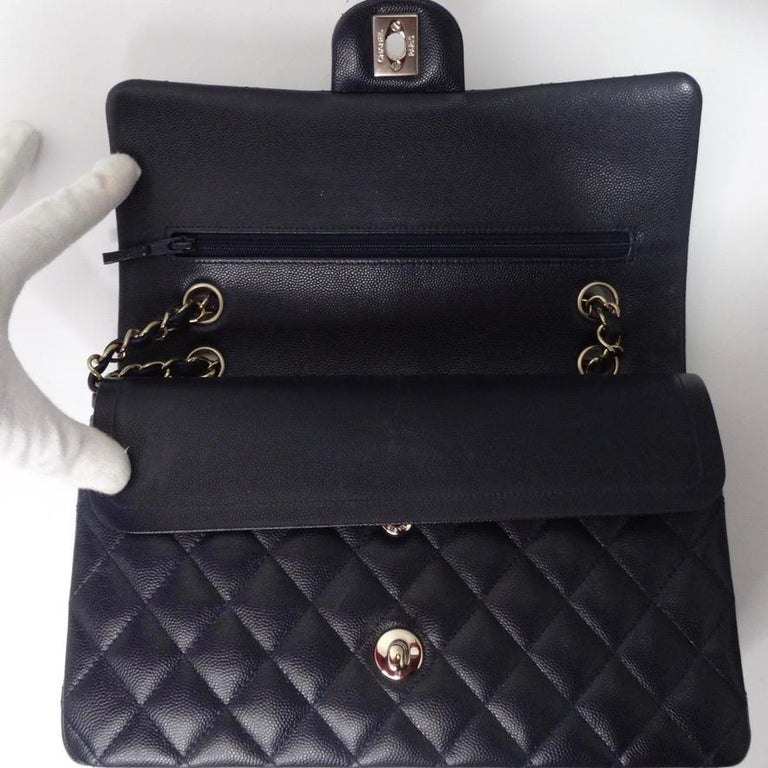 Chanel Navy Classic Double Flap For Sale at 1stDibs