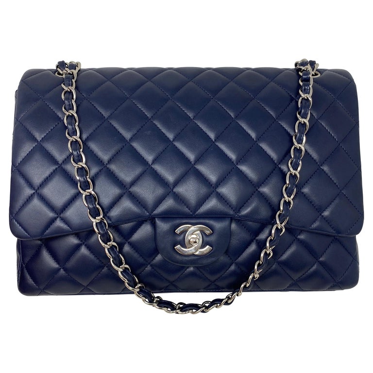 Chanel Navy Maxi Bag at 1stDibs