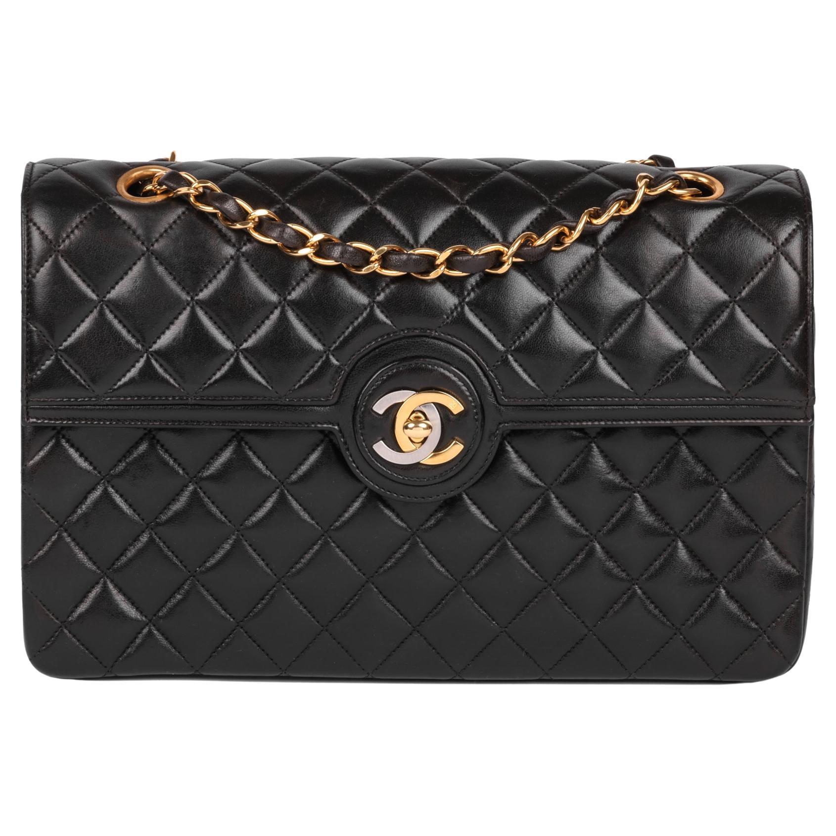 CHANEL Navy Quilted Lambskin Square Mini Flap Bag at 1stDibs