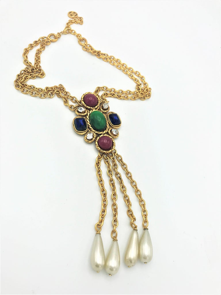 Chanel necklace by R. Goossens and Gripoix Paris signed 2CC8 gold ...