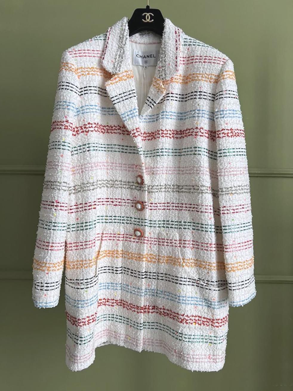 Chanel New 2019 Spring Runway Tweed Jacket For Sale at 1stDibs