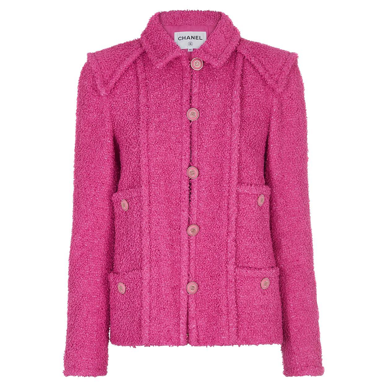 Chanel New 2020 Cruise Ad Campaign Tweed Jacket For Sale at 1stDibs