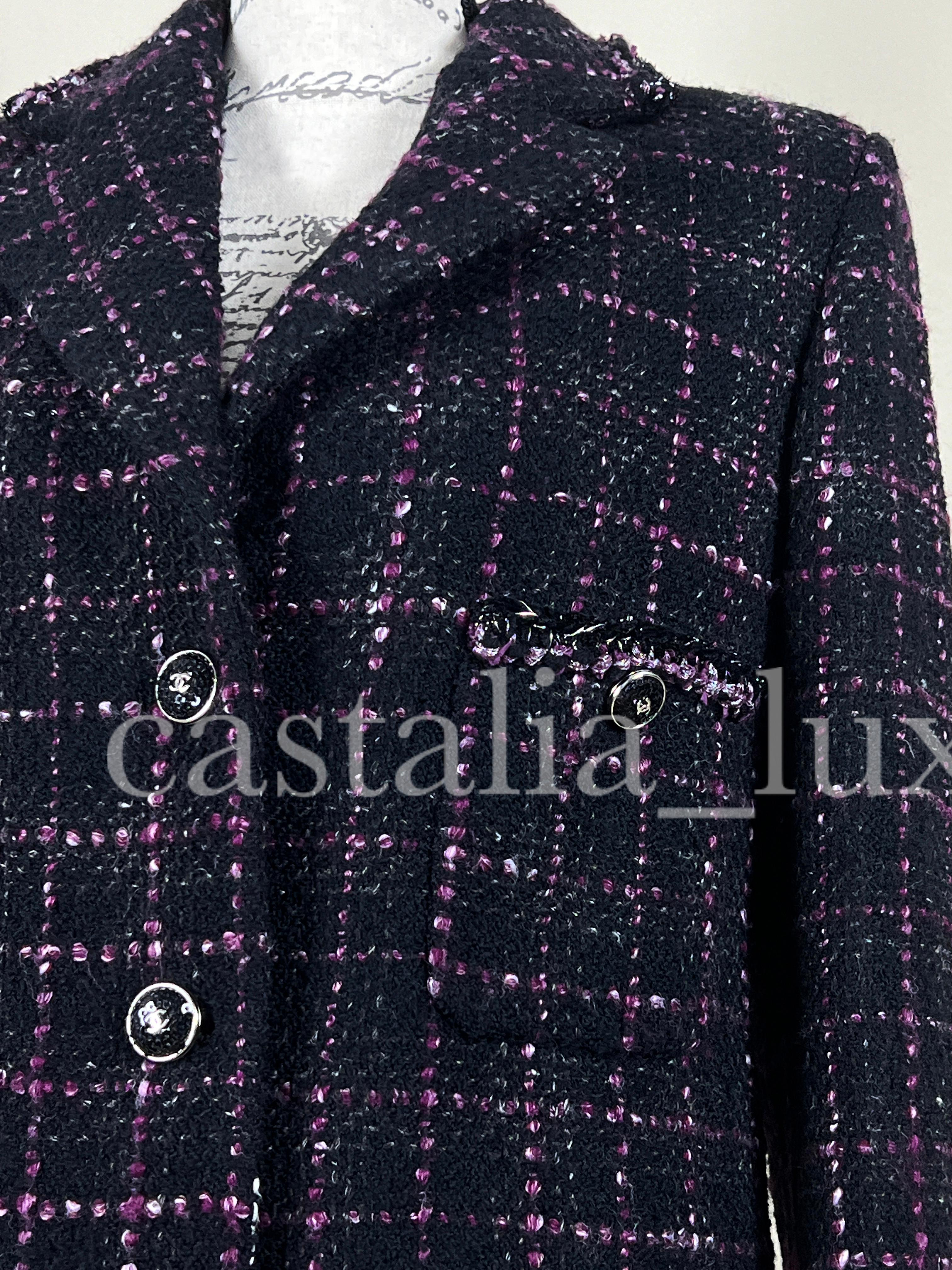 Chanel New 2021 Ad Campaign Black Tweed Jacket at 1stDibs