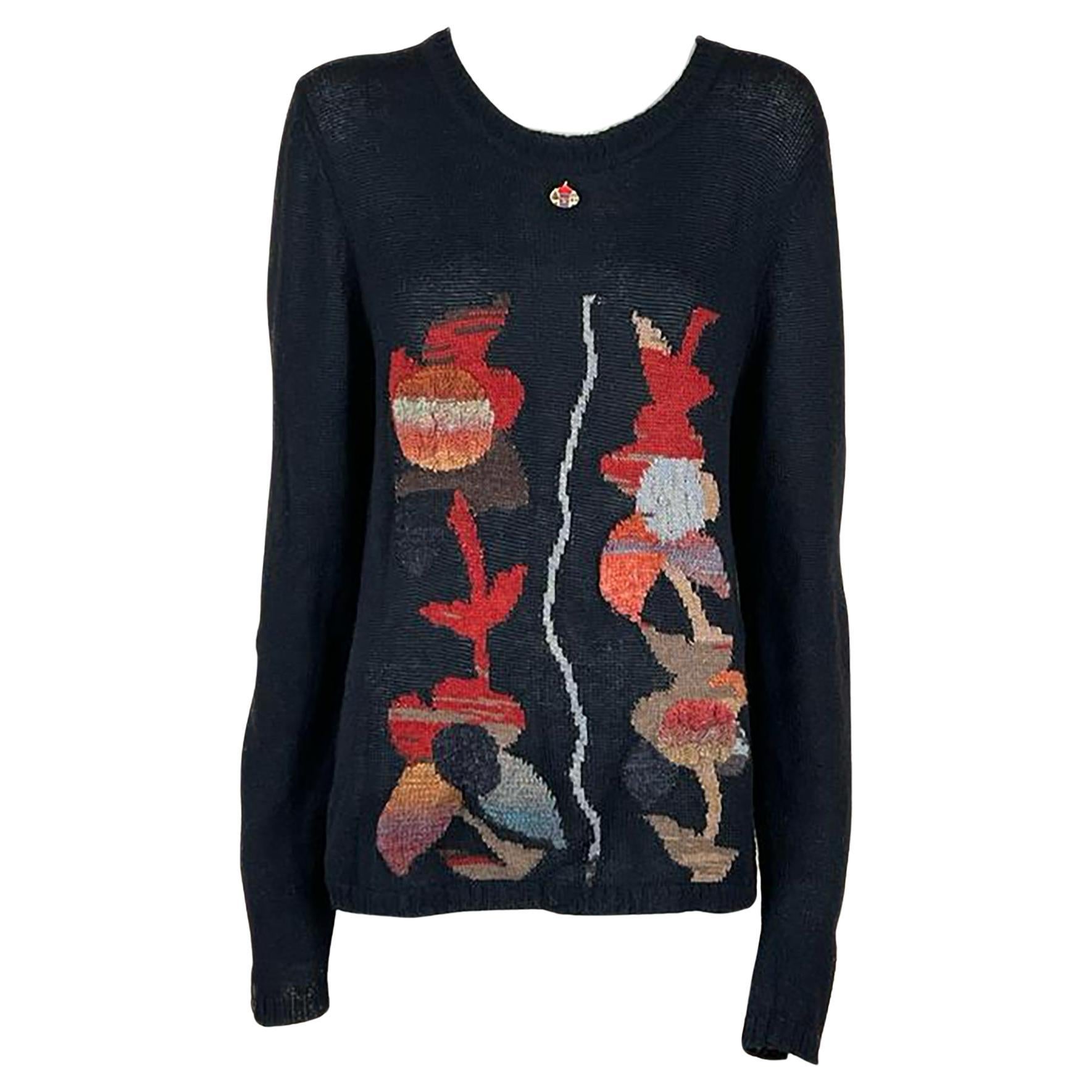 Chanel New CC Logo Runway Cashmere Jumper For Sale at 1stDibs