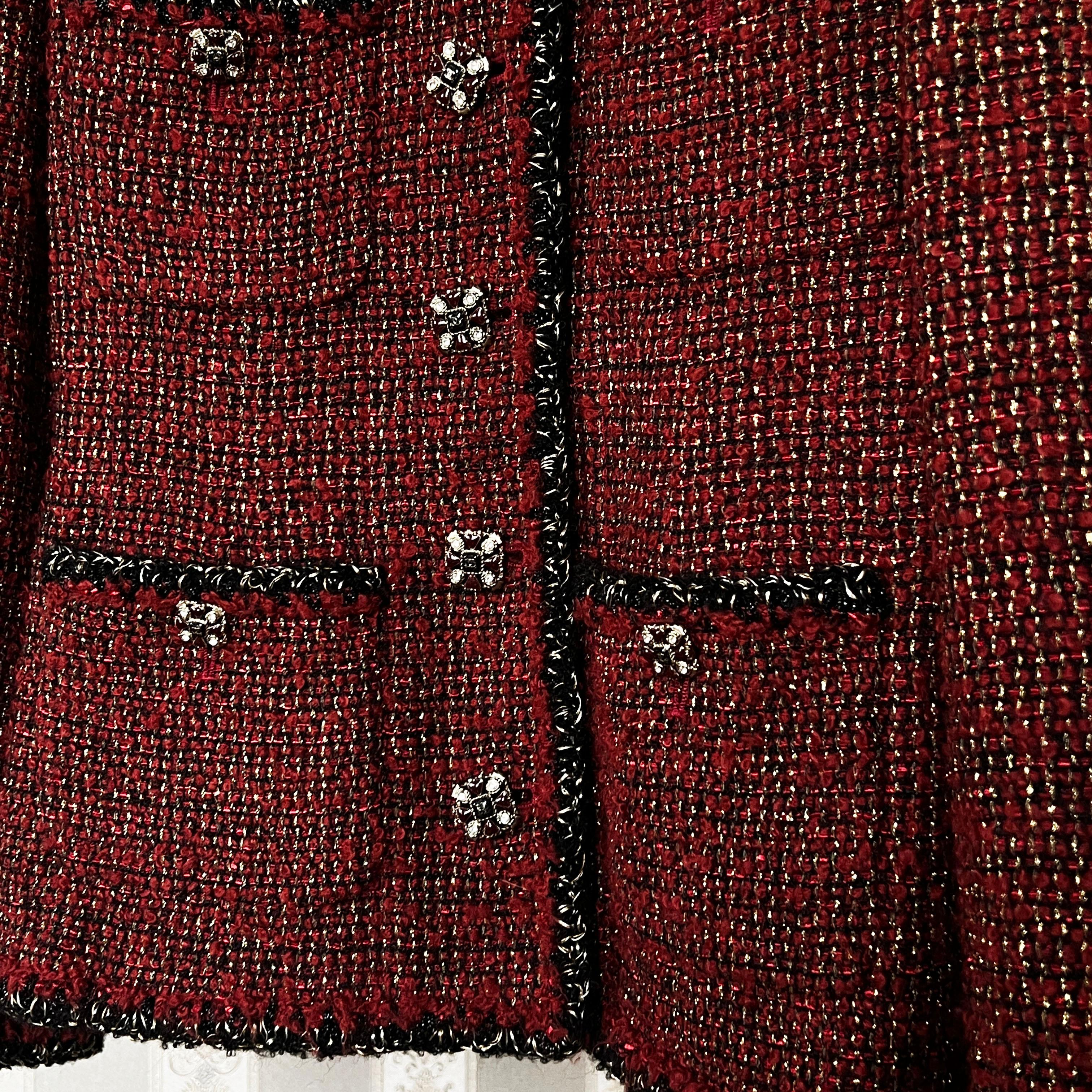 Chanel New Gripoix Buttons Lesage Tweed Jacket For Sale at 1stDibs