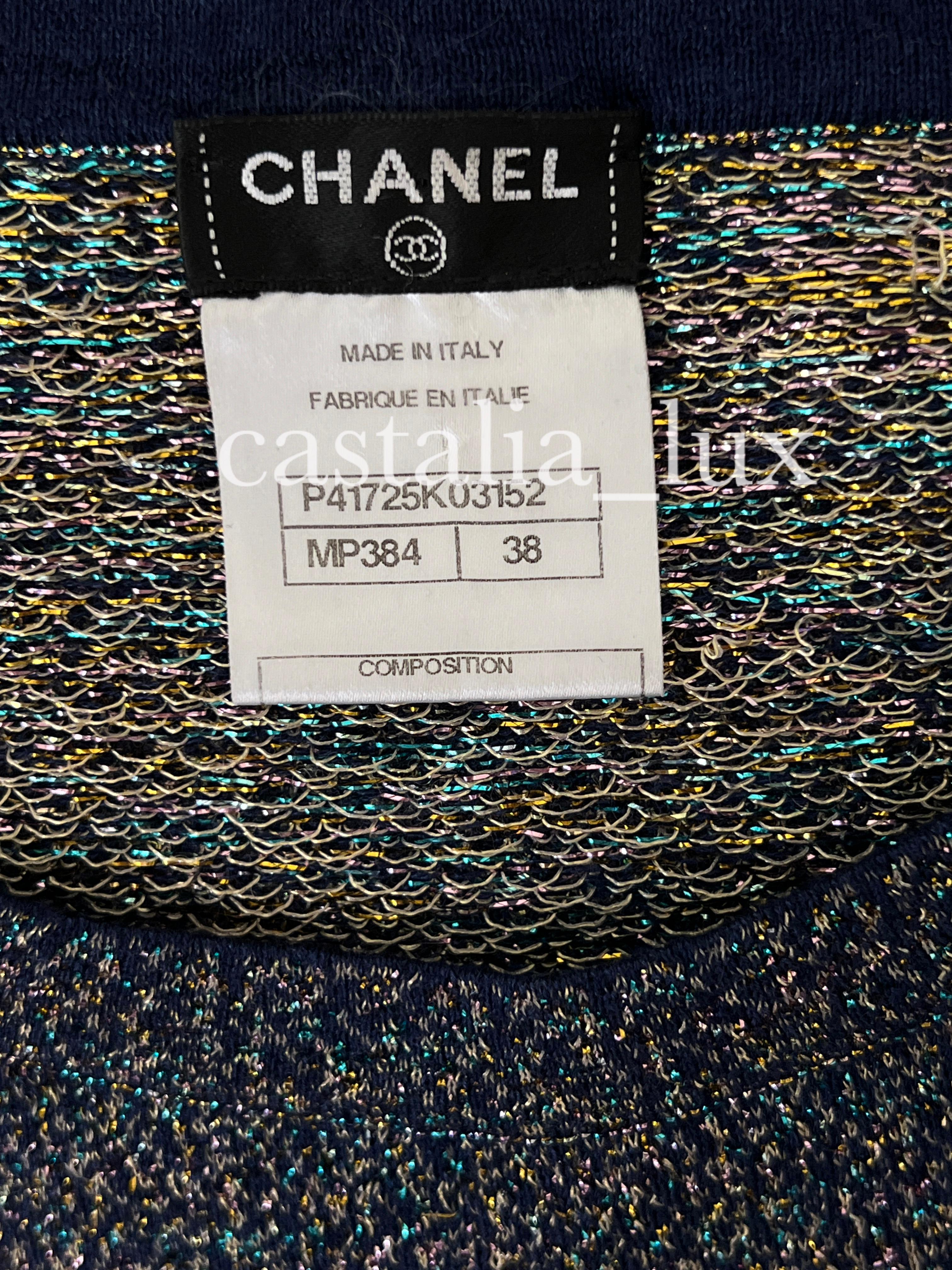 Chanel New Paris / Byzance Shimmer Cashmere Dress For Sale at 1stDibs