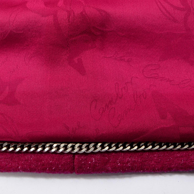 Chanel New With Tags 2018 Raspberry Pink Wool Blend Jacket Deadstock at ...
