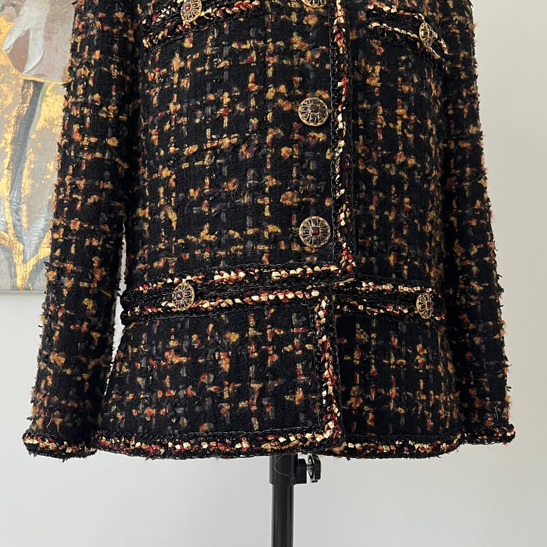 Chanel New-York Collection Black Tweed Jacket, 2019 For Sale at 1stDibs