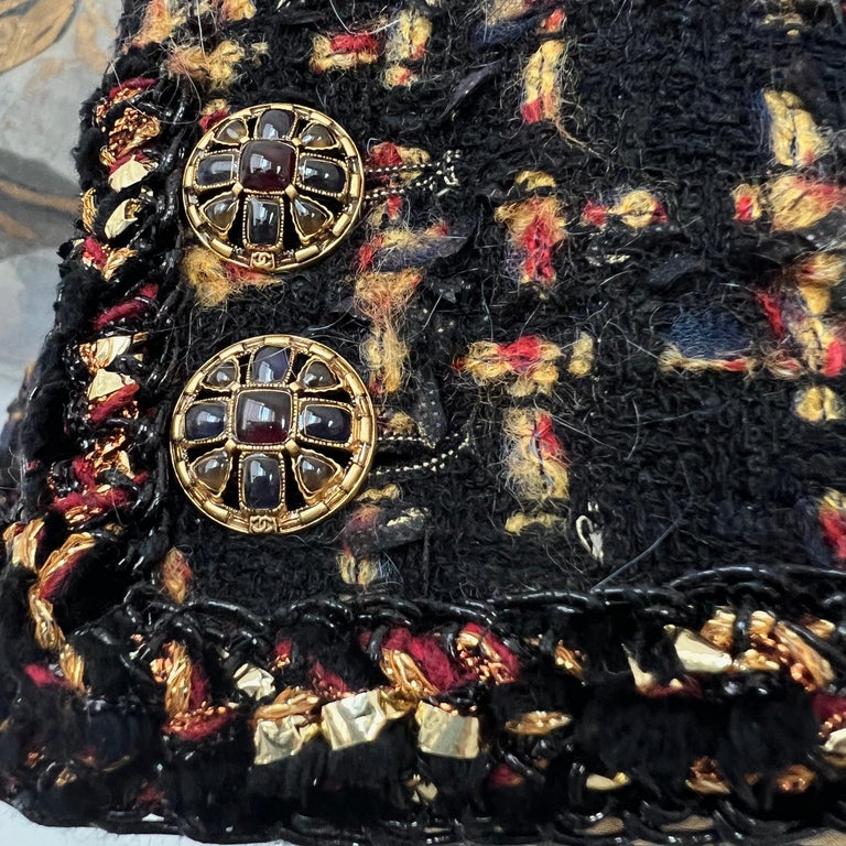 Chanel New-York Collection Black Tweed Jacket, 2019 For Sale at 1stDibs