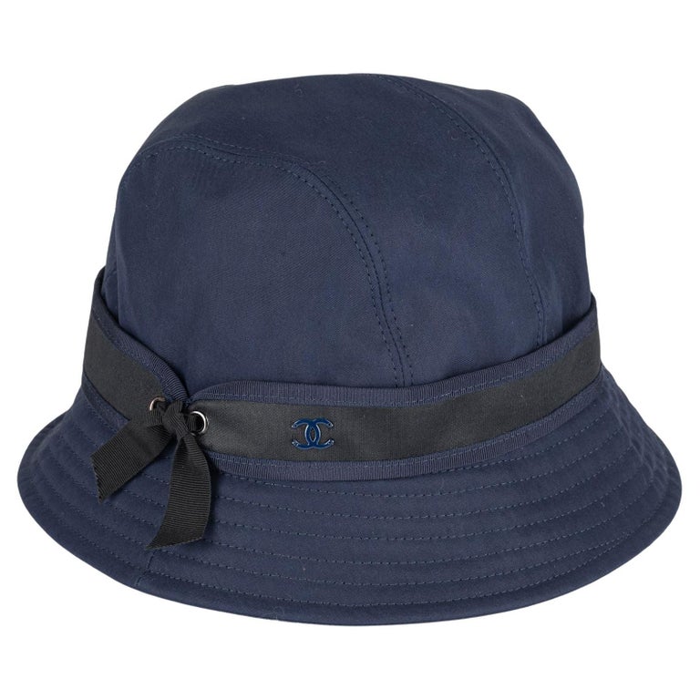 Chanel NIB Bue Bucket Hat 7 1.8 For Sale at 1stDibs