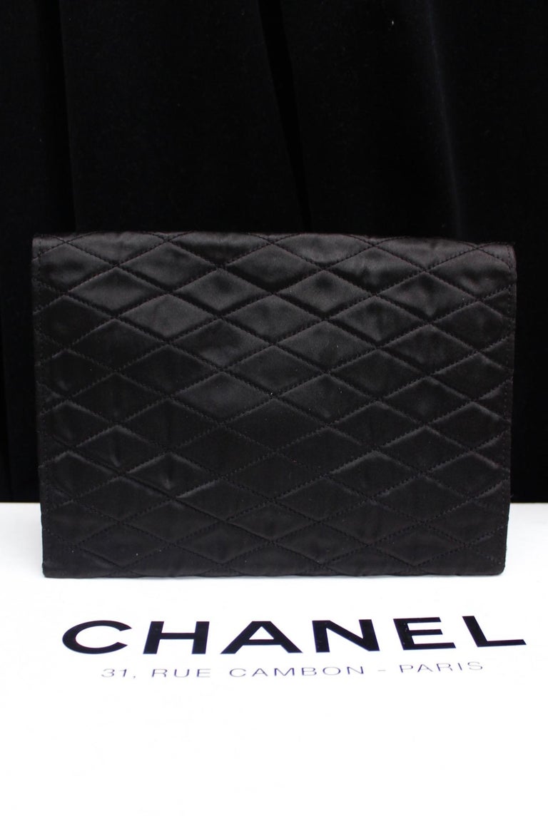 Chanel nice satin evening clutch For Sale at 1stDibs | chanel satin ...