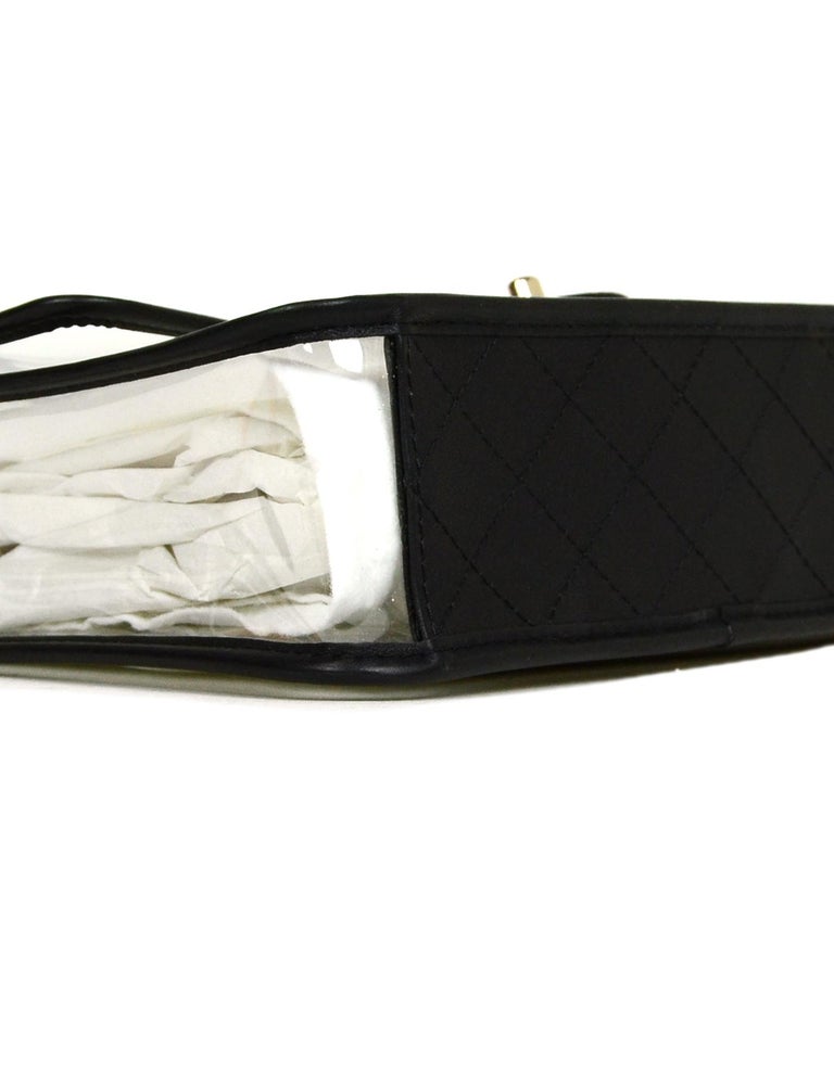 Chanel NWT 2019 PVC/ Black Lambskin Medium Coco Sand Flap Bag at ...