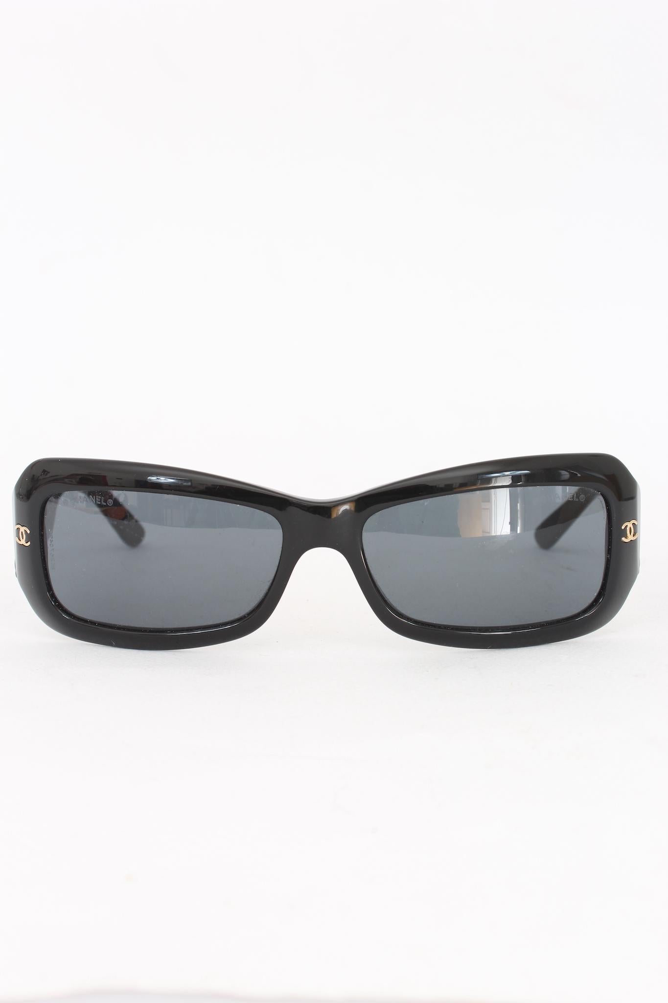 Chanel Sunglasses Bezels Studs Black 5099 Years 2000 For Sale at 1stDibs