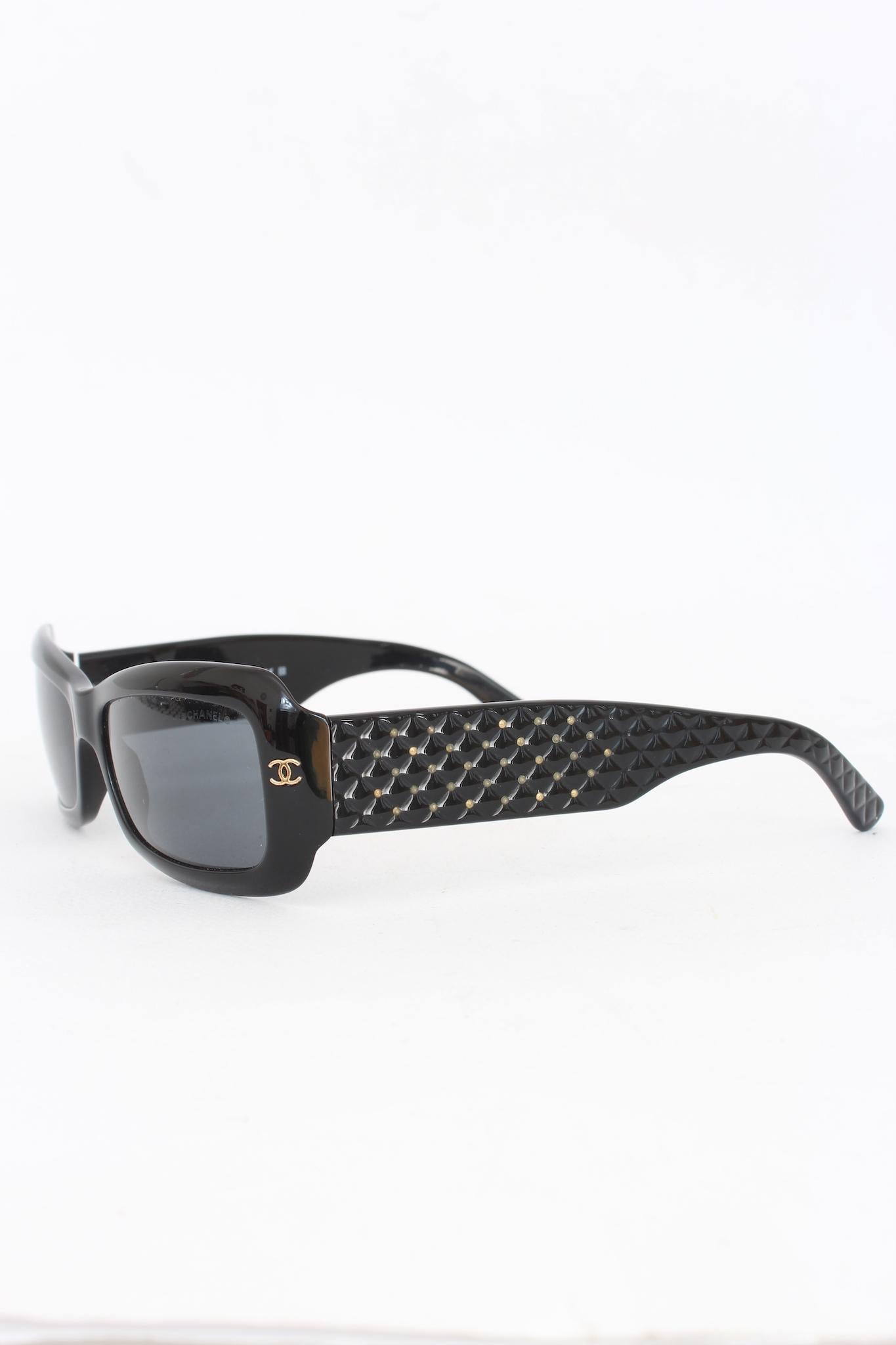Chanel Sunglasses Bezels Studs Black 5099 Years 2000 For Sale at 1stDibs