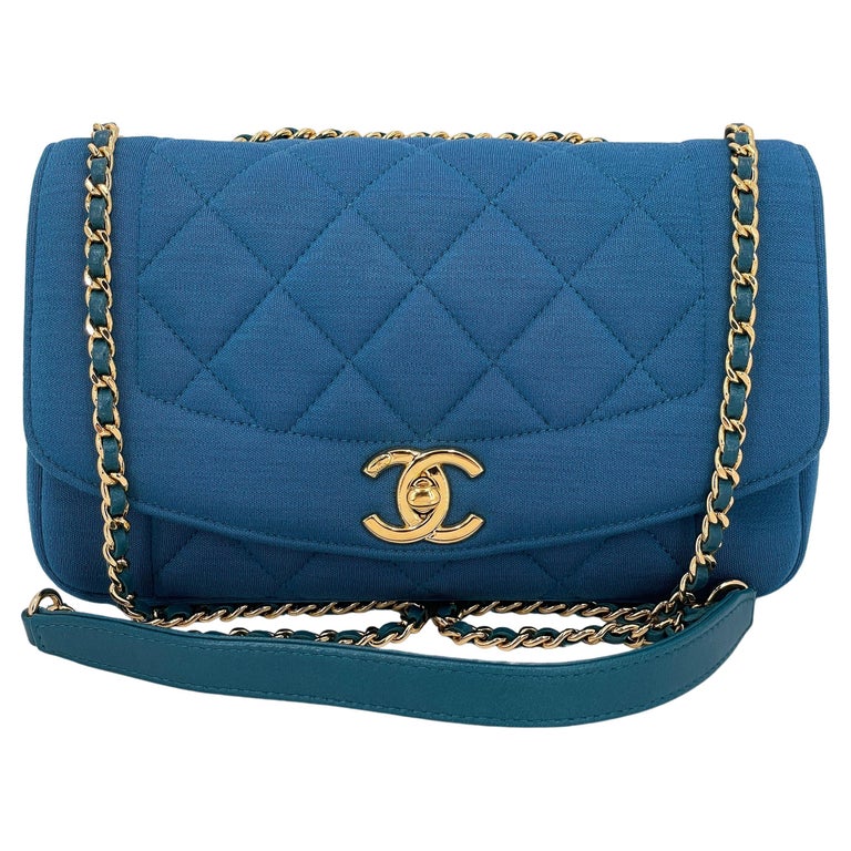 Chanel Ocean Blue Small Diana Flap Bag GHW Reissue 66990 For Sale at ...