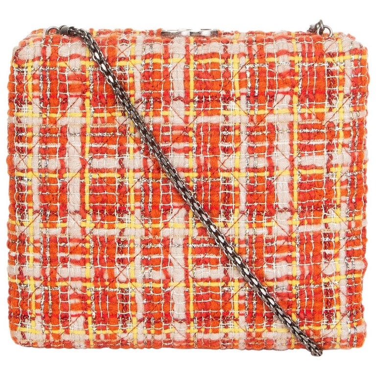 CHANEL orange IL QUADRATO TWEED BOX Shoulder Bag at 1stDibs | orangeil