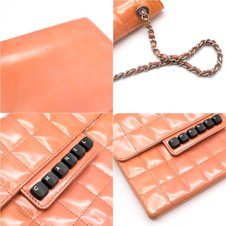 Chanel Orange Keyboard Chocolate Bar Flap at 1stDibs