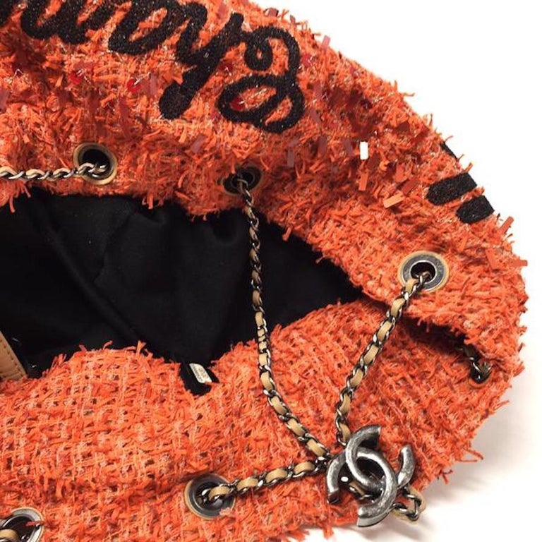 Chanel Orange Tweed Coco Club Backpack Cuba Collection, 2017 For Sale ...