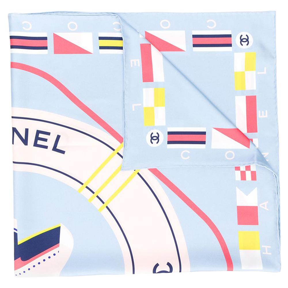 Chanel Silk Motifs Scarf at 1stDibs