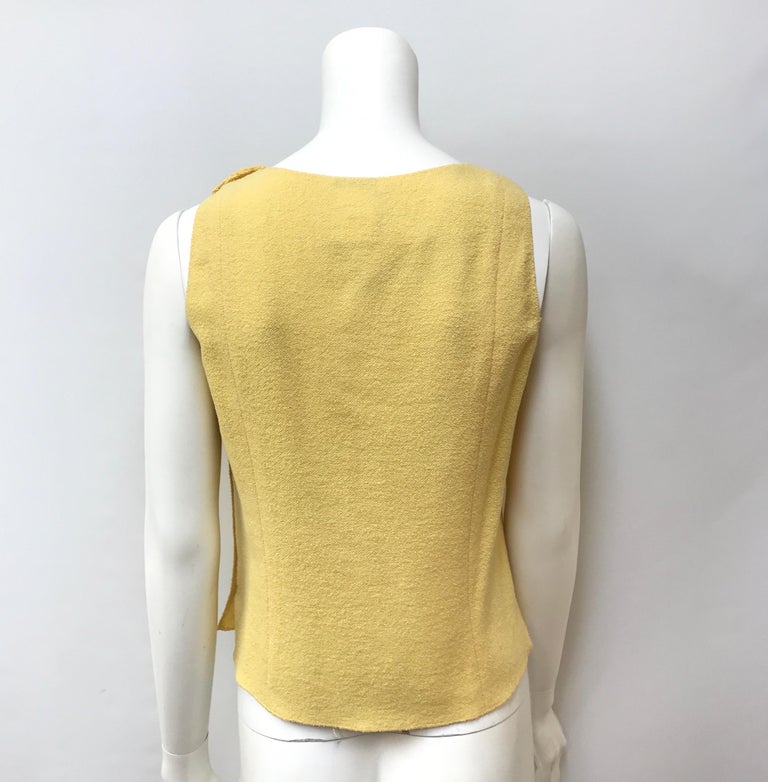 Chanel Pale Yellow Light Tweed Tank Top-36 For Sale at 1stDibs | pale ...