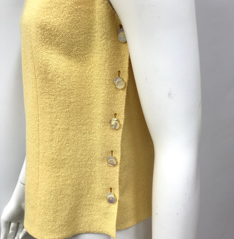 Chanel Pale Yellow Light Tweed Tank Top-36 For Sale at 1stDibs | pale ...