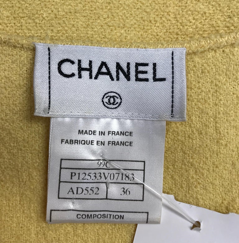 Chanel Pale Yellow Light Tweed Tank Top-36 For Sale at 1stDibs | pale ...