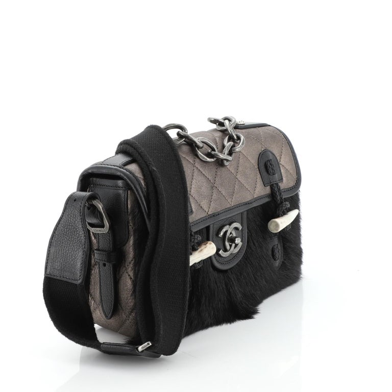 Chanel Paris-Dallas Cowboy Messenger Bag Quilted Calfskin and Fur Small ...