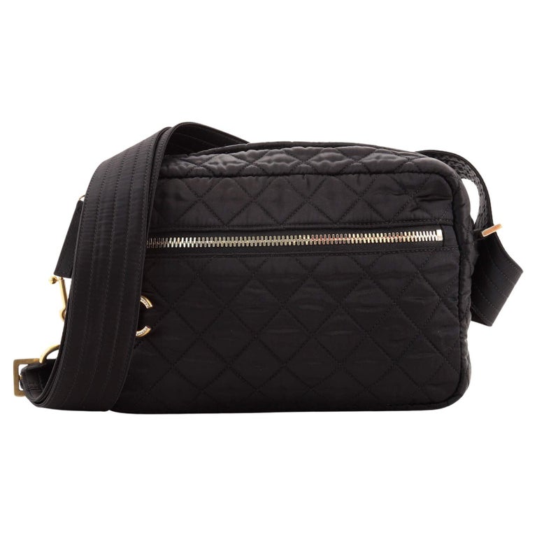 Chanel Paris-Hamburg Camera Bag Quilted Satin Small For Sale at 1stDibs