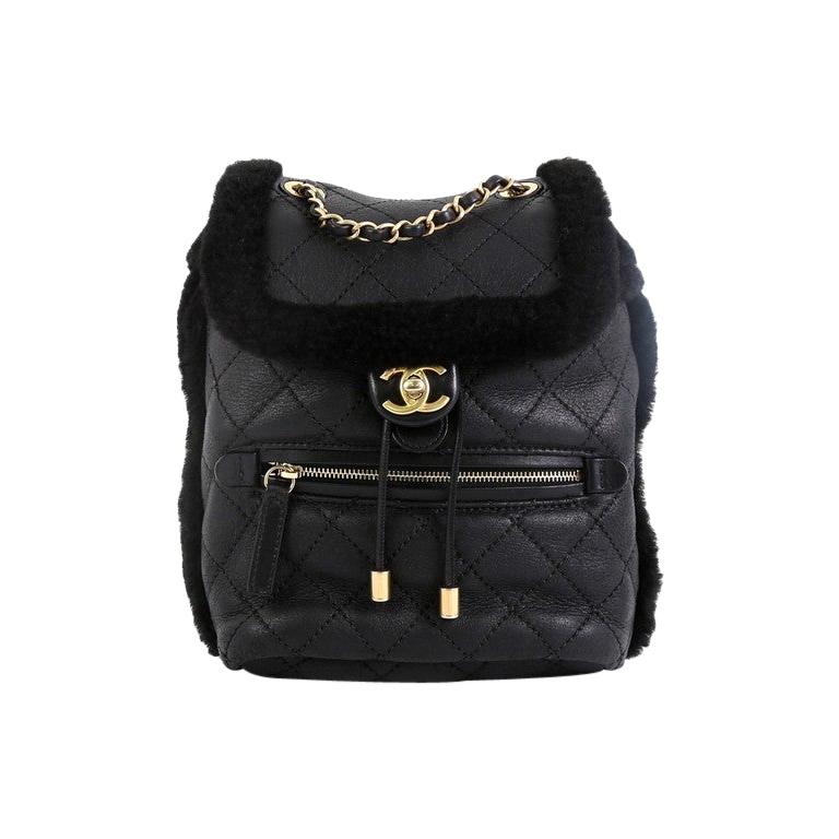 Chanel Paris-Hamburg Flap Backpack Quilted Lambskin and Shearling at ...
