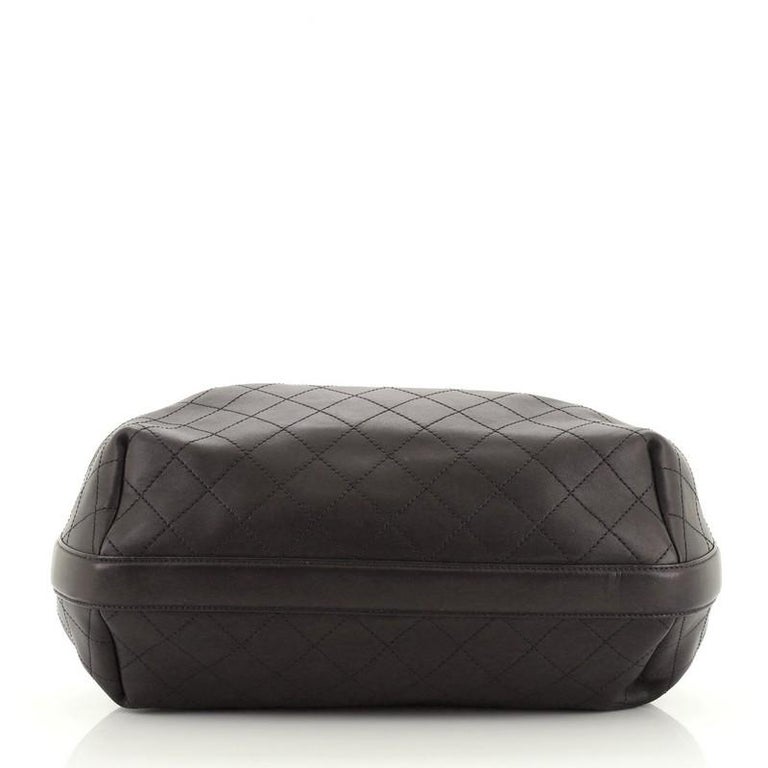 Chanel Paris in Rome Drawstring Bag Quilted Lambskin Large at 1stDibs