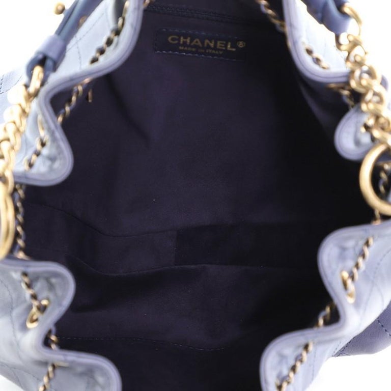Chanel Paris in Rome Drawstring Bag Quilted Lambskin Small at 1stDibs