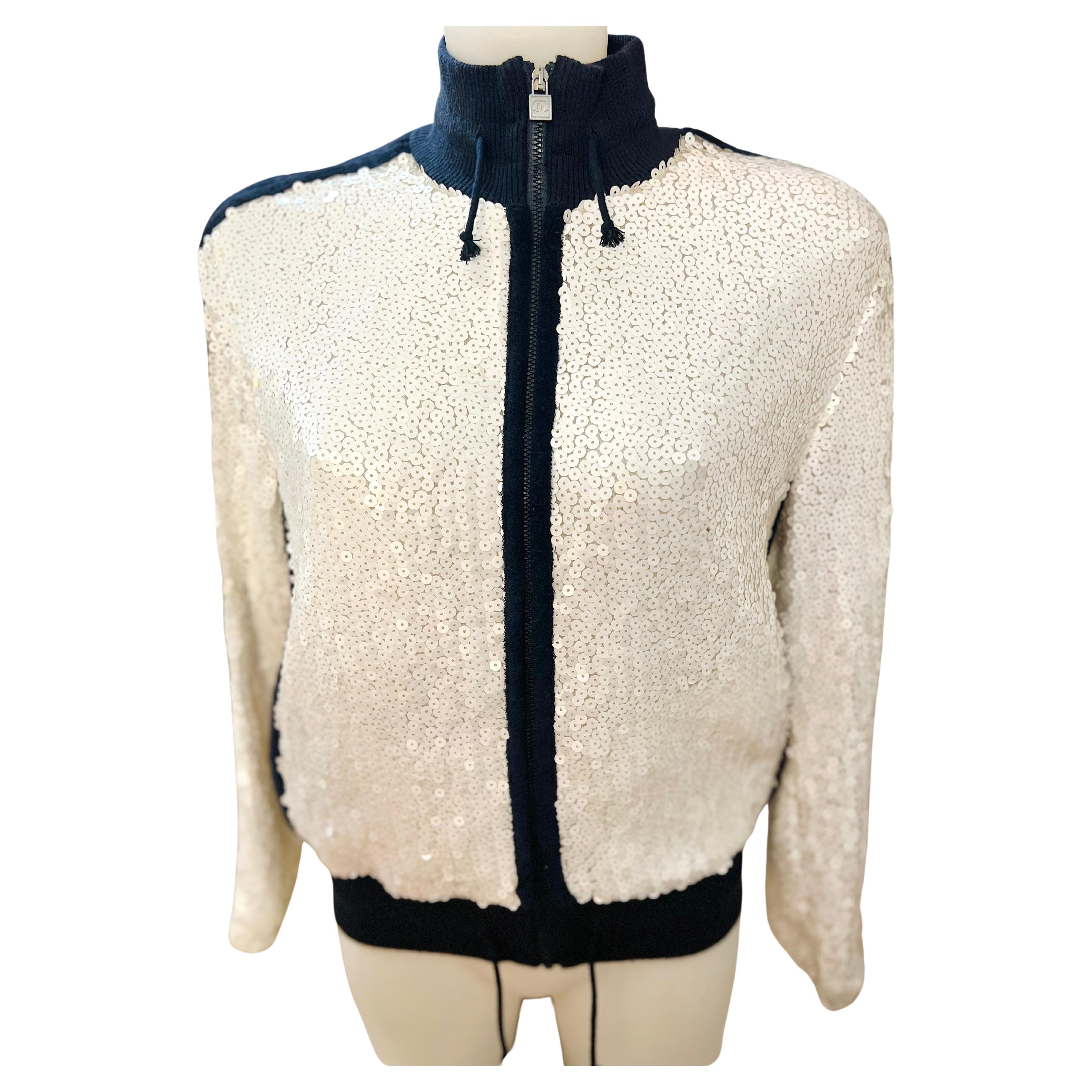 Chanel Paris Los Angeles Cruise 2008 sequined bomber jacket For Sale at ...