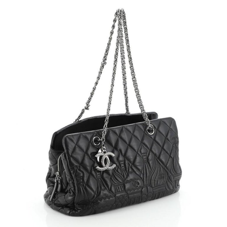 Chanel Paris-Moscow Red Square Tote Quilted Lambskin Medium at 1stDibs