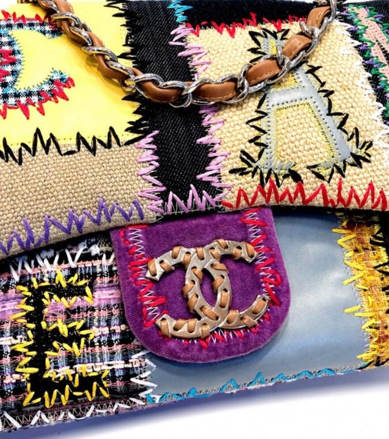 CHANEL Paris Sac Classic Jumbo PATCHWORK multicolor, 2011 at 1stDibs
