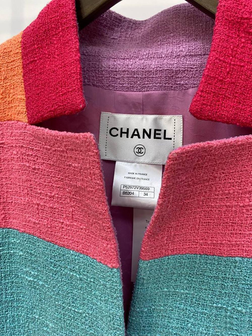 Chanel Paris / Seoul Bright Runway Tweed Jacket For Sale at 1stDibs