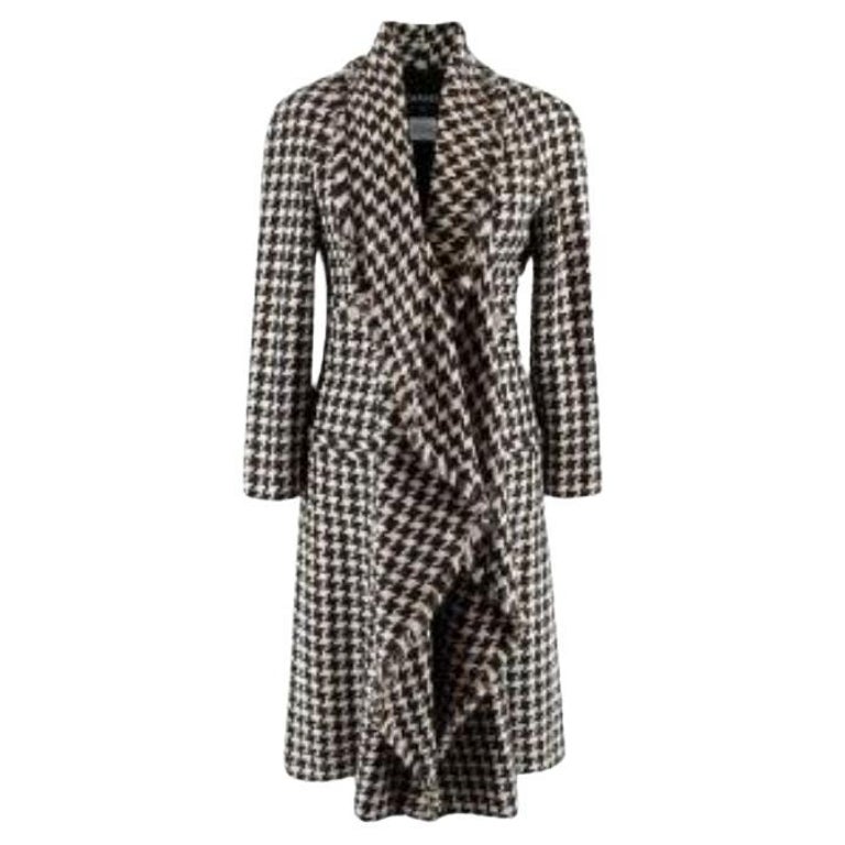 Chanel Paris/Versailles Houndstooth Draped Coat For Sale at 1stDibs