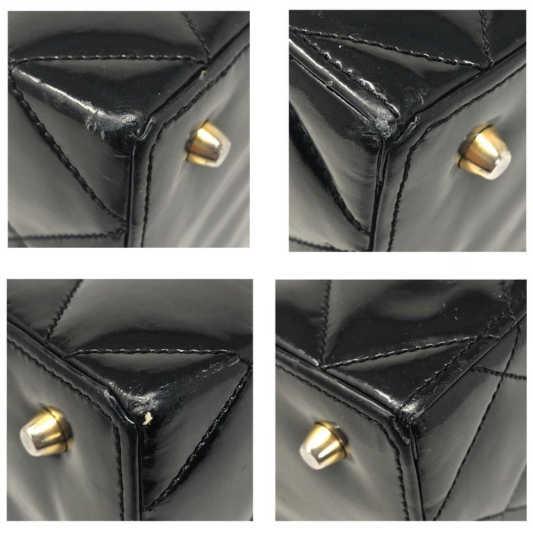 Chanel Patent Black Gold Hardware Beauty Train Case at 1stDibs | chanel ...